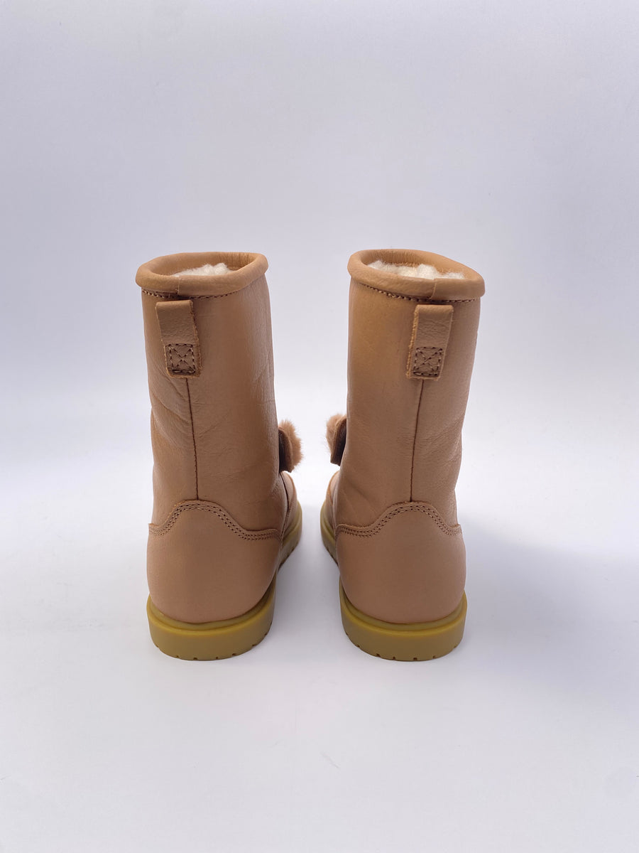 Donsje Amsterdam Wadudu exclusive lining fluffy bunny hazelnut leather ...